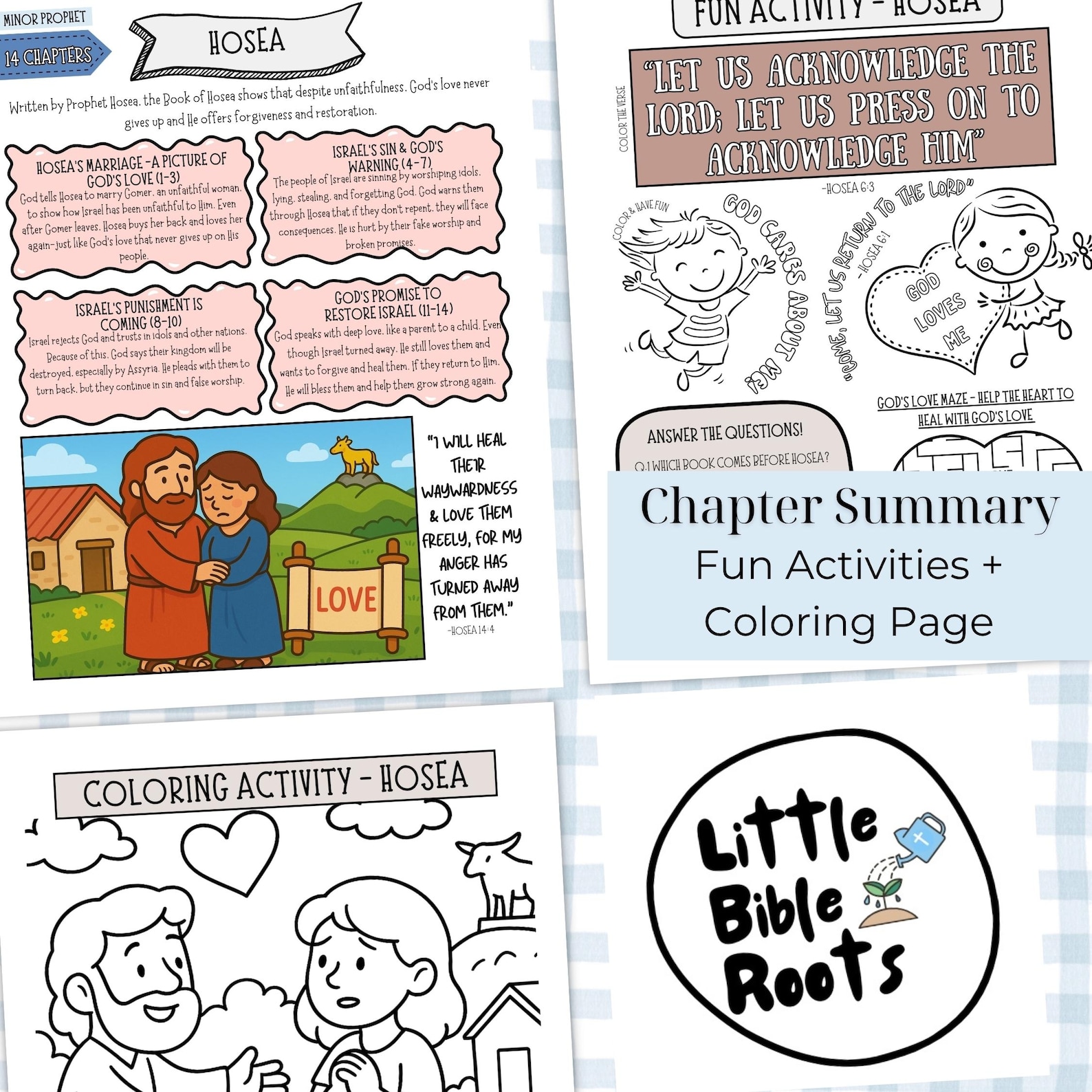 Hosea Bible Activity Kids, Hosea Bible Worksheet, Hosea Coloring Pages ...