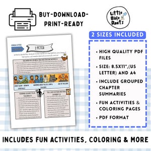2 Peter Bible Activity Book for Kids, Bible Study, Bible PRINTABLE ...