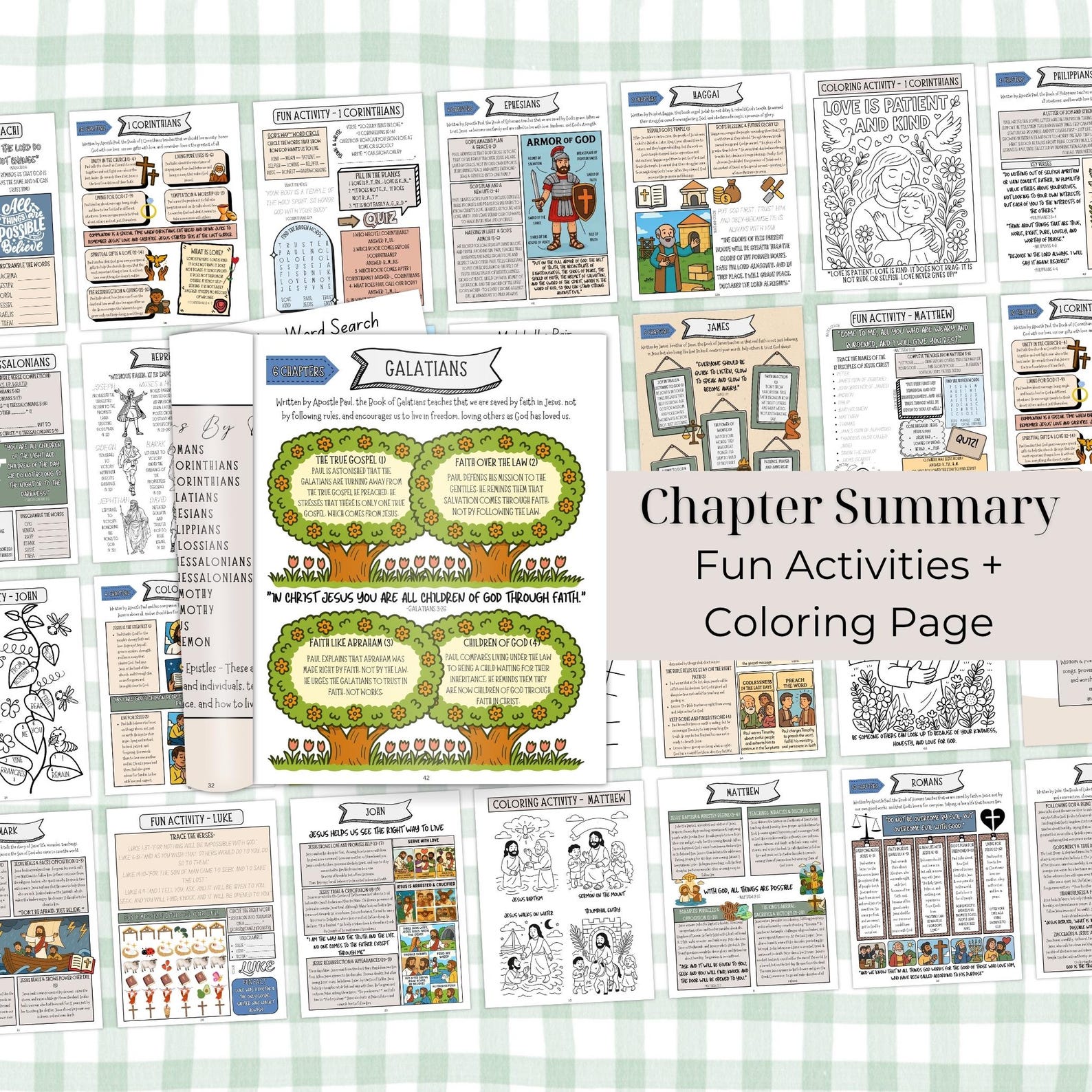 New Testament Bible Activity Book for Kids Printable, Coloring Pages ...