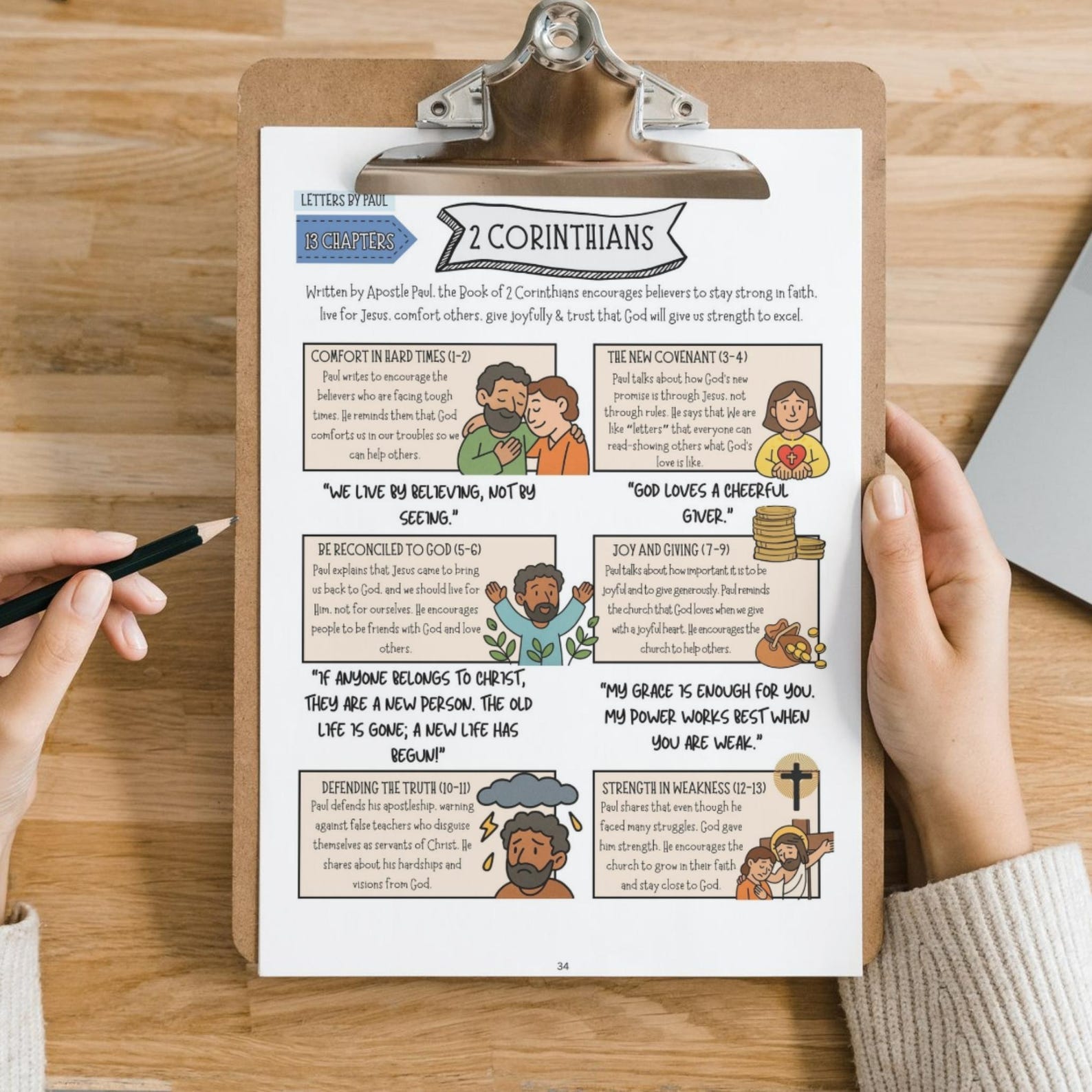 2 Corinthians Bible Activity Kids, New Testament Bible Worksheet, 2 ...