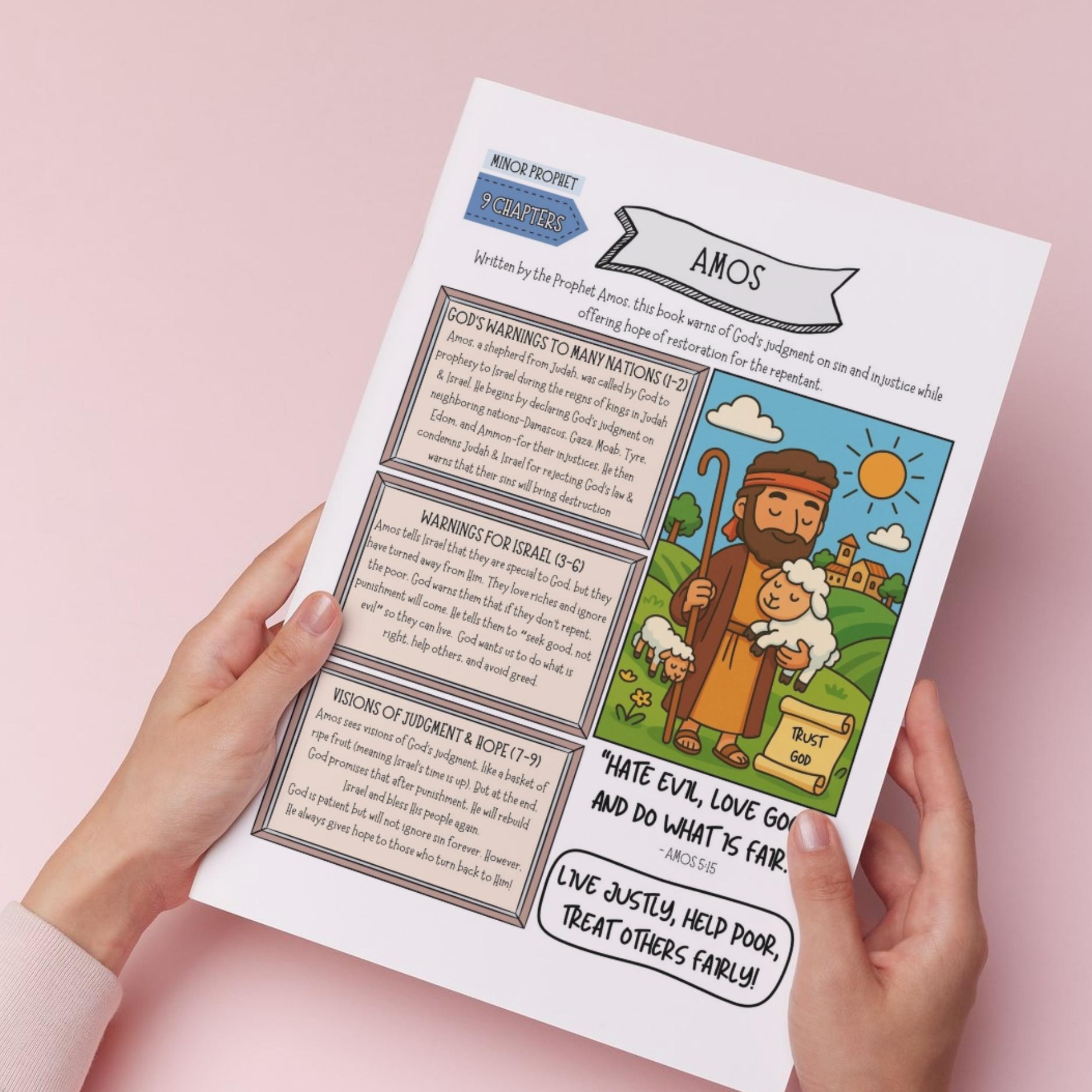 Amos Bible Activity Kids, Amos Bible Worksheet, Amos Coloring Pages ...