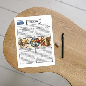 Revelation Bible Activity Kids, Bible Worksheet, Revelation Book ...