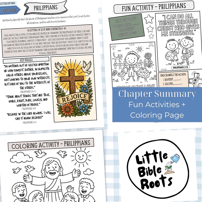 Philippians Bible Activity Kids, New Testament Worksheet, Philippians ...