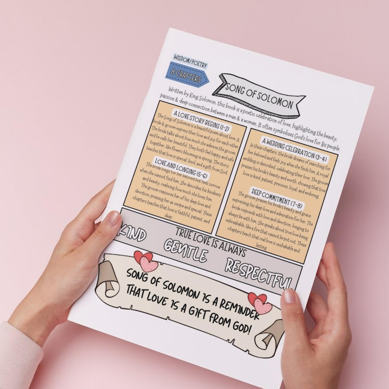 Song of Solomon Bible Activity Kids, Bible Worksheet, Song of Solomon ...