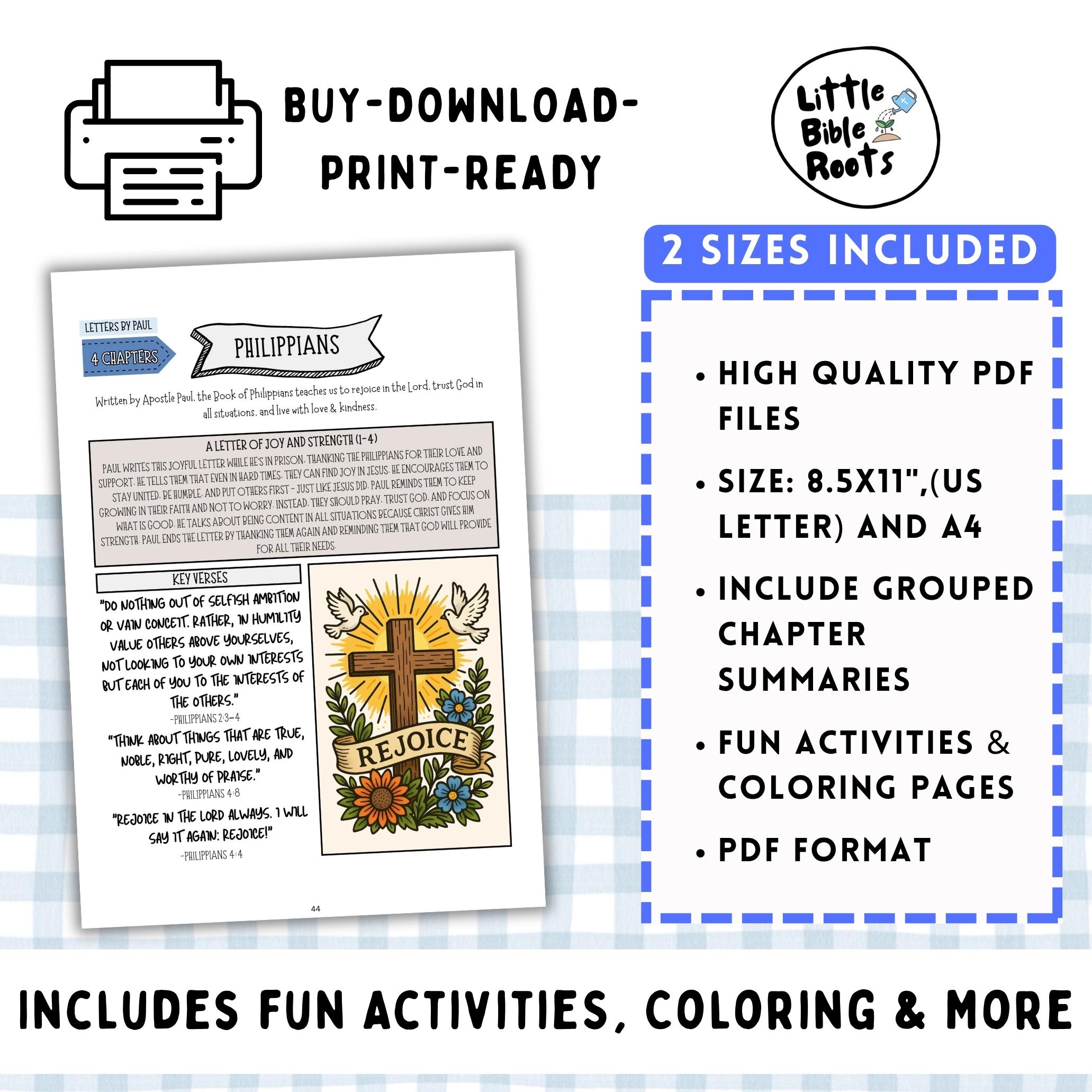 Philippians Bible Activity Kids, New Testament Worksheet, Philippians ...