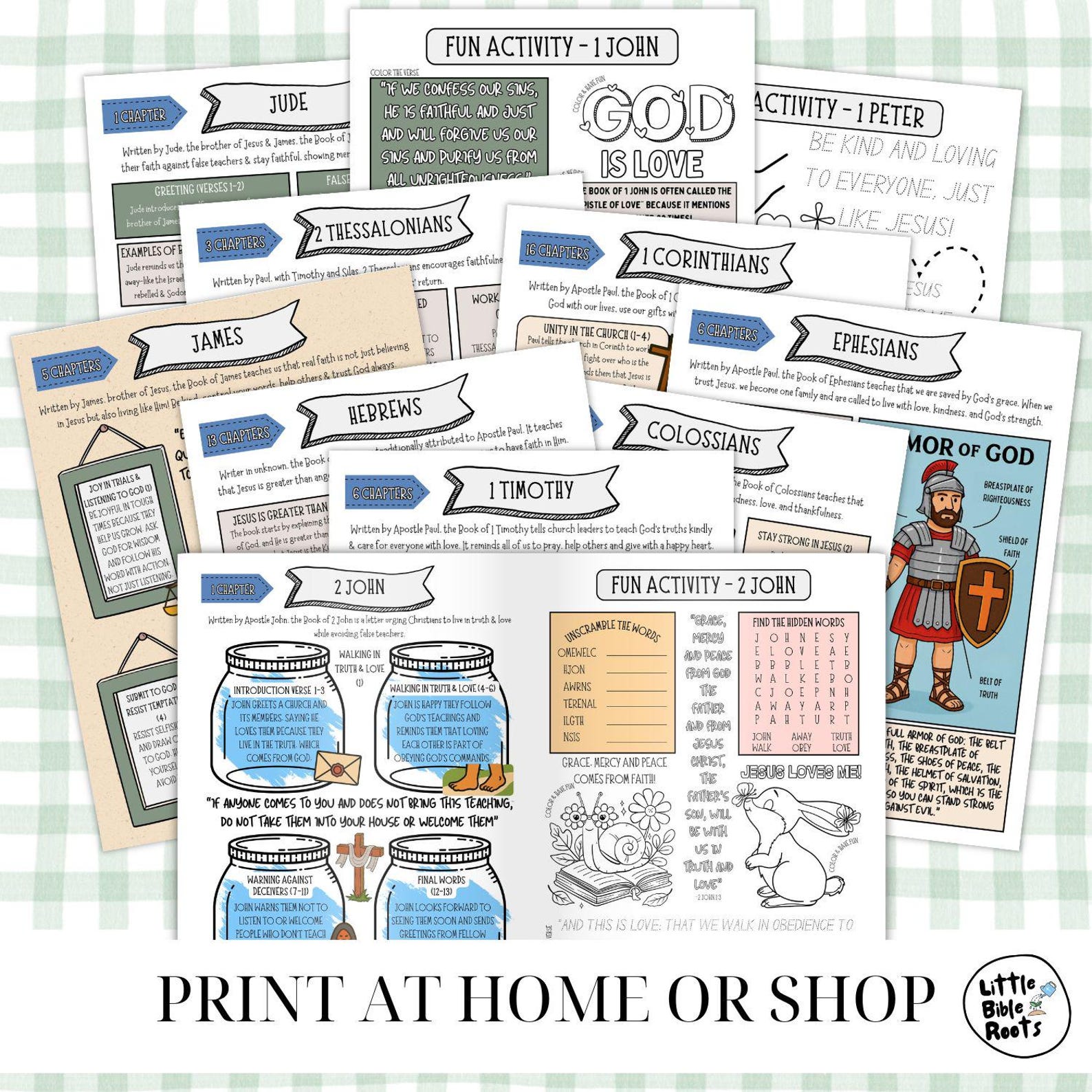 New Testament Bible Activity Book for Kids Printable, Coloring Pages ...