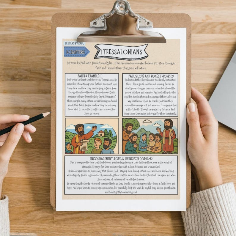 1 Thessalonians Activity Kids, New Testament Worksheet, Bible Coloring ...
