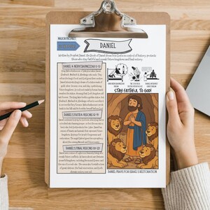 Daniel Bible Activity Kids, Bible Worksheet, Daniel and the Lion ...