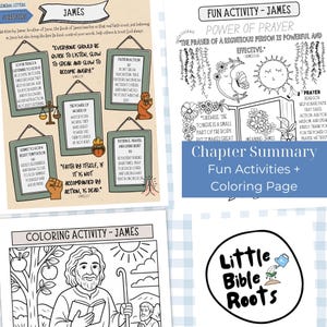 James Bible Activity Kids, Bible New Testament Worksheet, Coloring Page ...