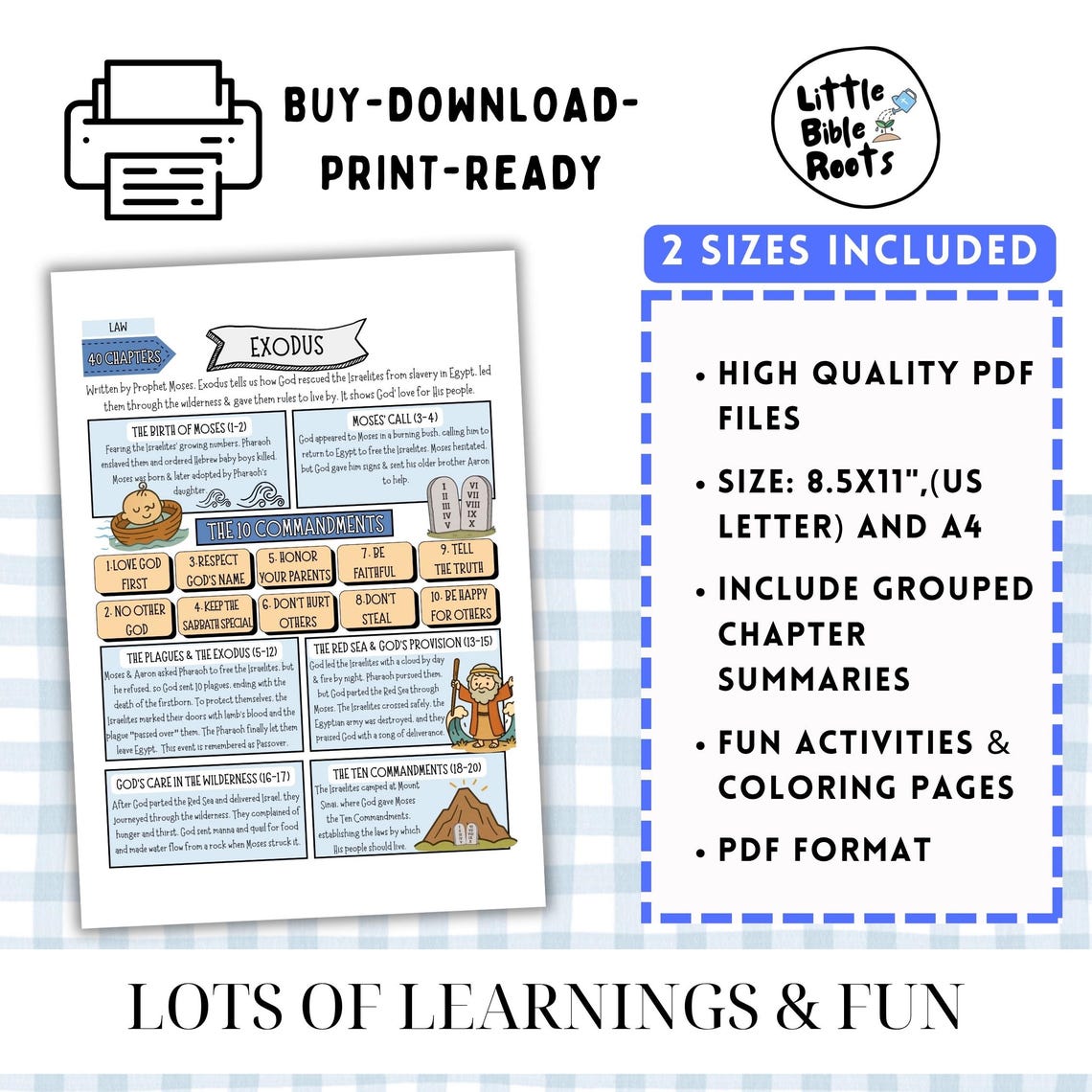 Exodus Bible Activity for Kids, Easy Exodus Bible Study, Exodus ...