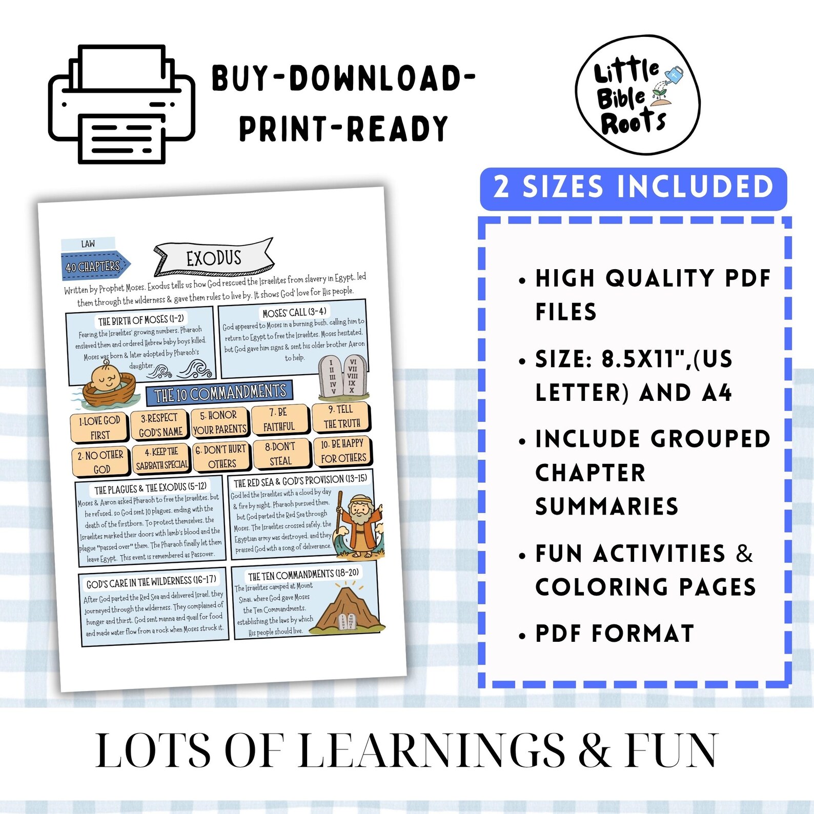 Exodus Bible Activity for Kids, Easy Exodus Bible Study, Exodus ...