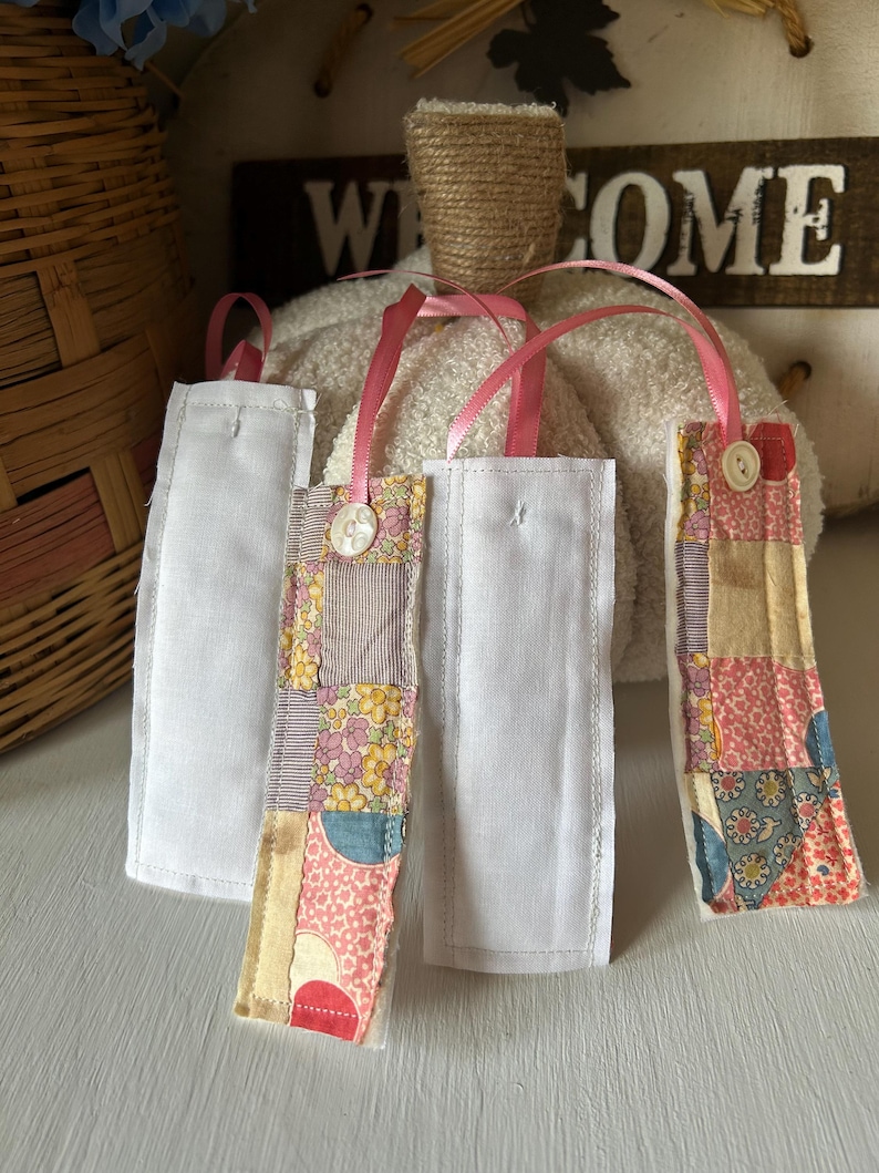 Handcrafted Quilted Bookmarks Made From a 100-year-old Repurposed ...