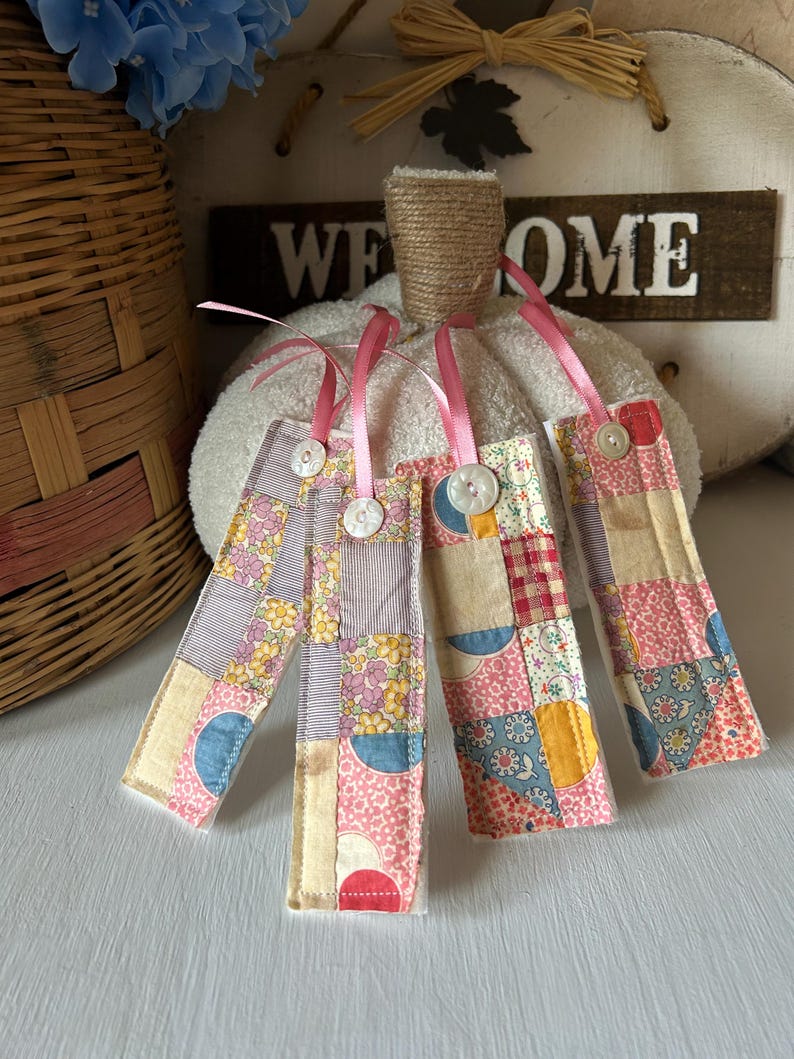 Handcrafted Quilted Bookmarks Made From a 100-year-old Repurposed ...