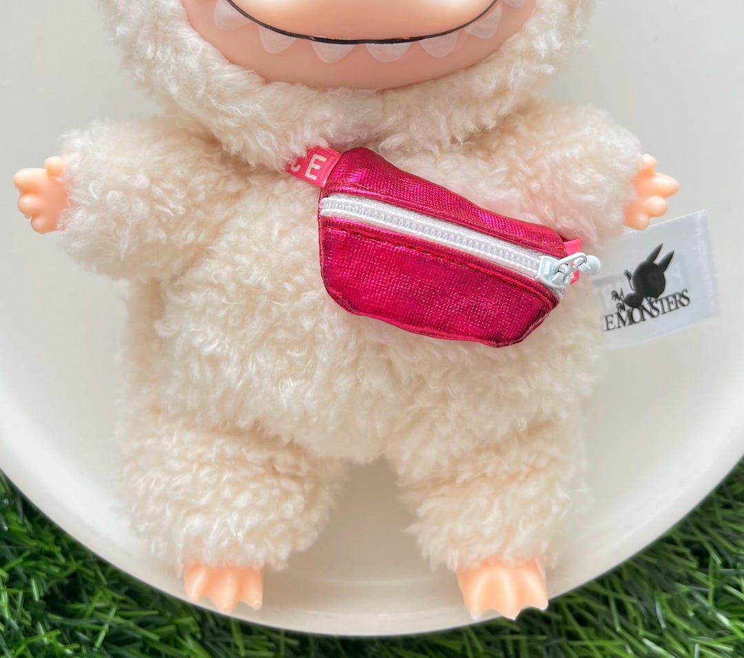 Hand Stitched Miniature Fanny Pack, Monster Plush Keychain Toy ...