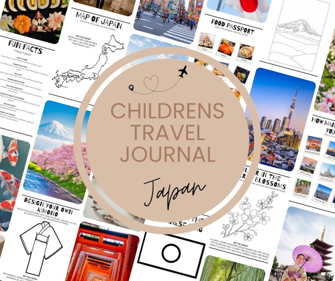 Japan Kids Travel Journal: Printable Holiday Activity Book - Travel ...