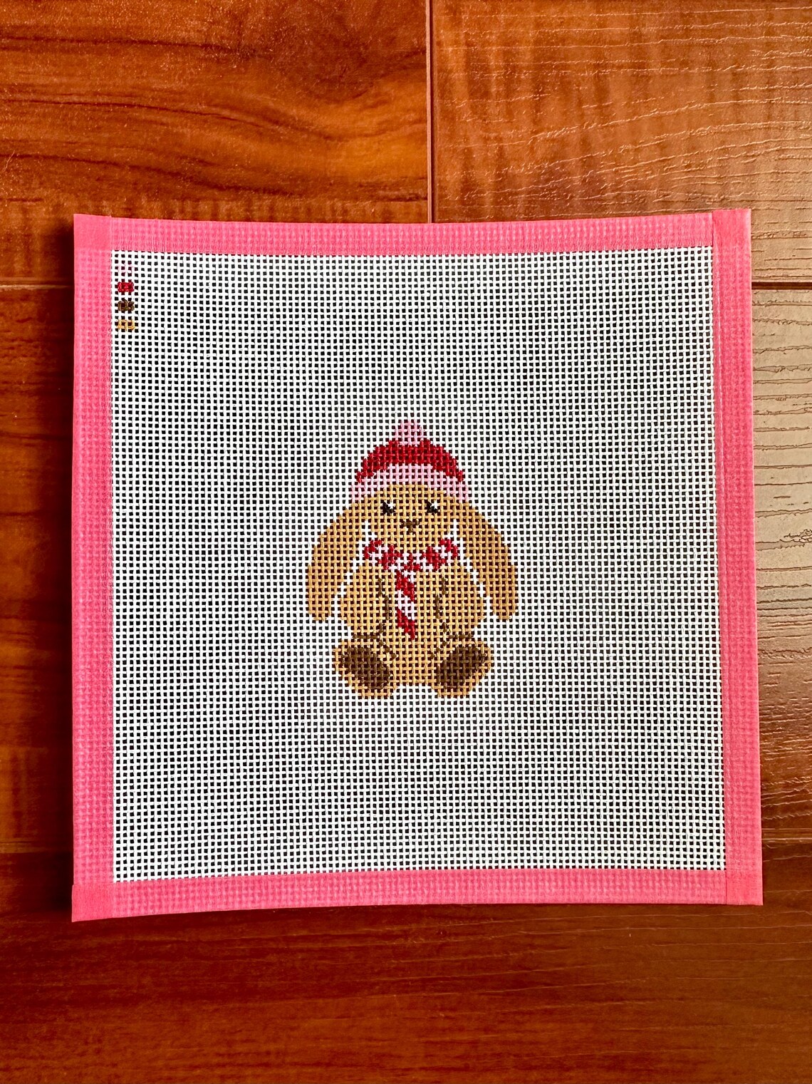 Winter Stuffed Bunny Plushy Needlepoint Canvas | Hand Painted & Stitch ...