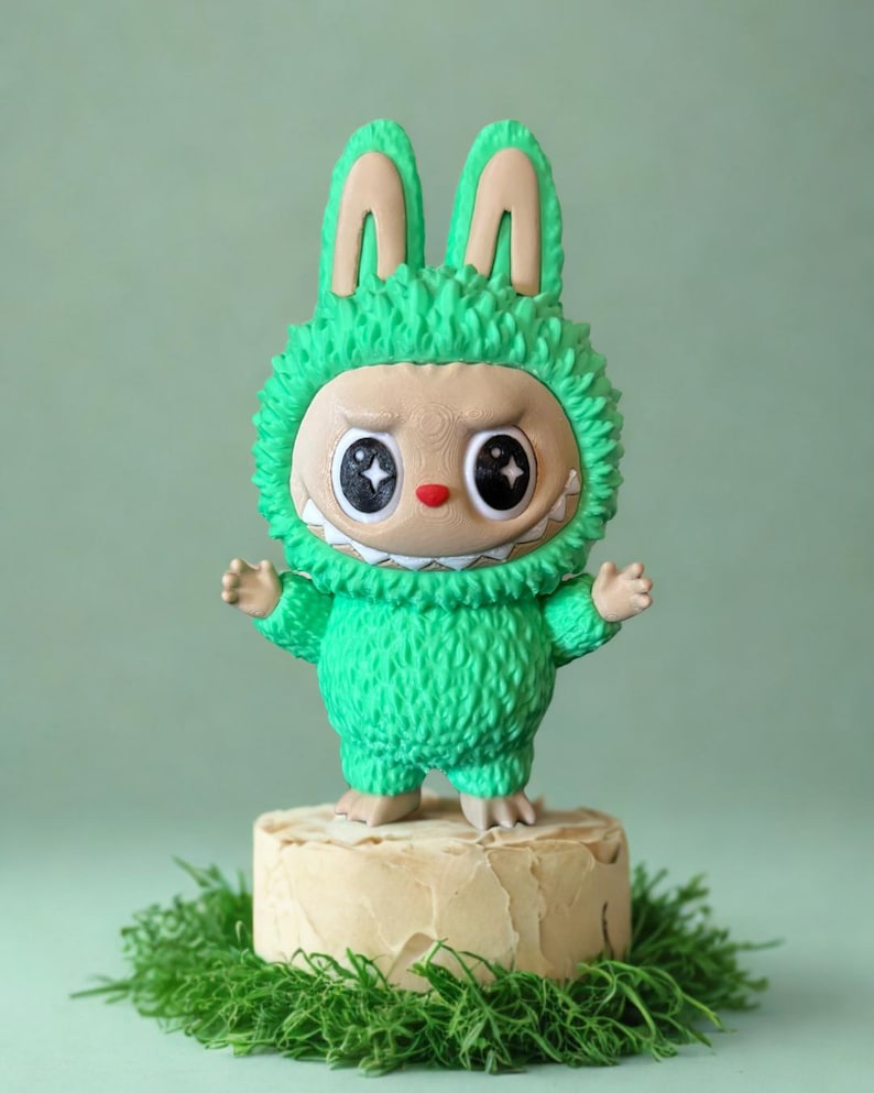 Labubu Style Cake Topper – 3D Printed Cute Cartoon Figurine for ...