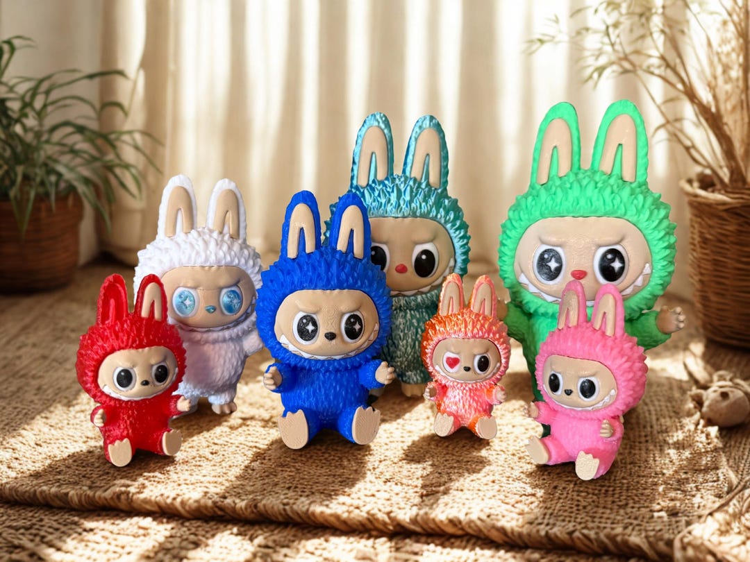 Labubu Style Cake Topper – 3D Printed Cute Cartoon Figurine for ...