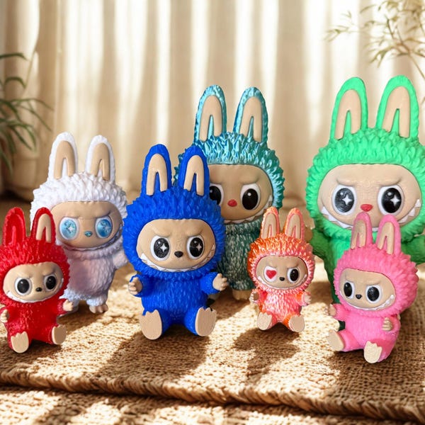 Pink and Yellow Labubu - Etsy