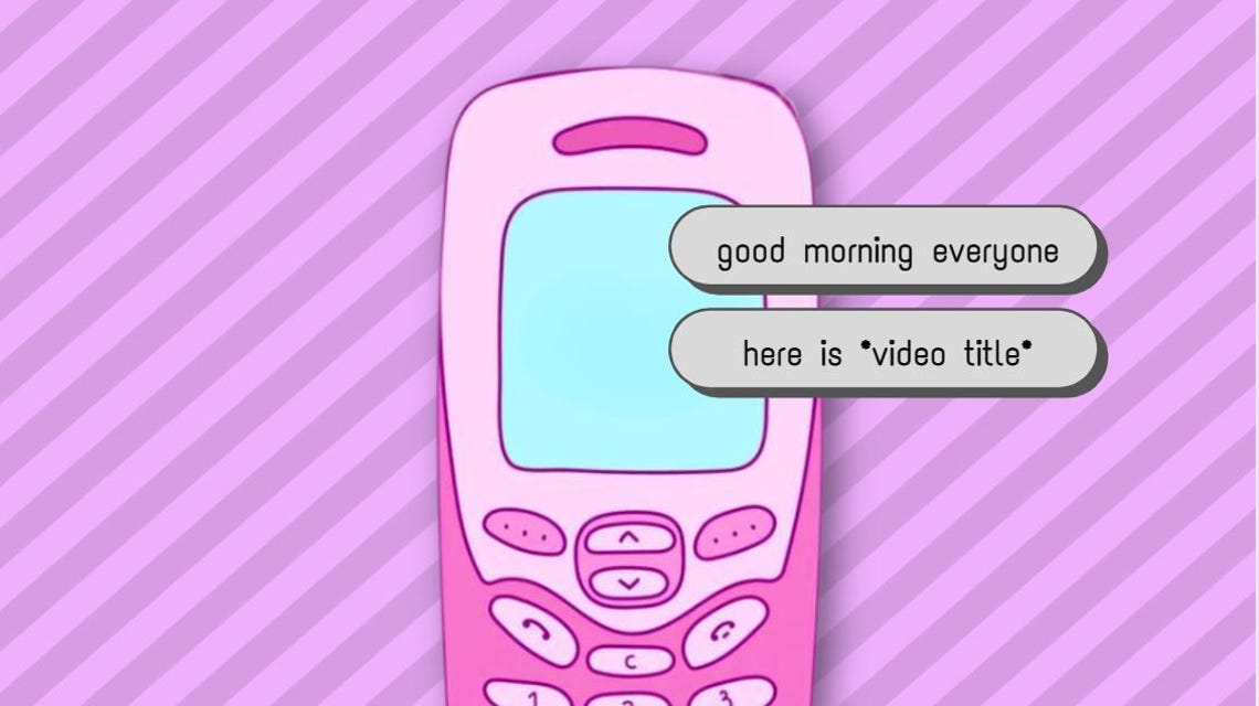 Y2K Phone Youtube Intro Template | Retro Text Message, Editable Canva ...