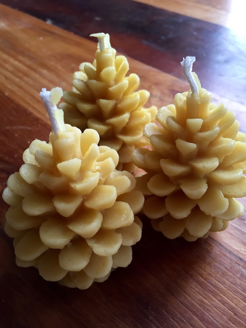 Beeswax Small Pinecone Candle - Etsy
