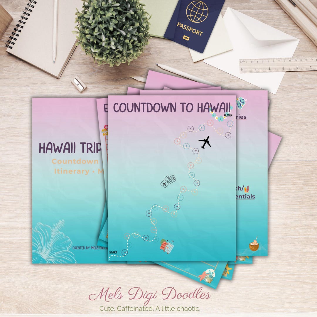 Hawaii Vacation Planner | 9-page Trip Organizer & Itinerary • Printable ...