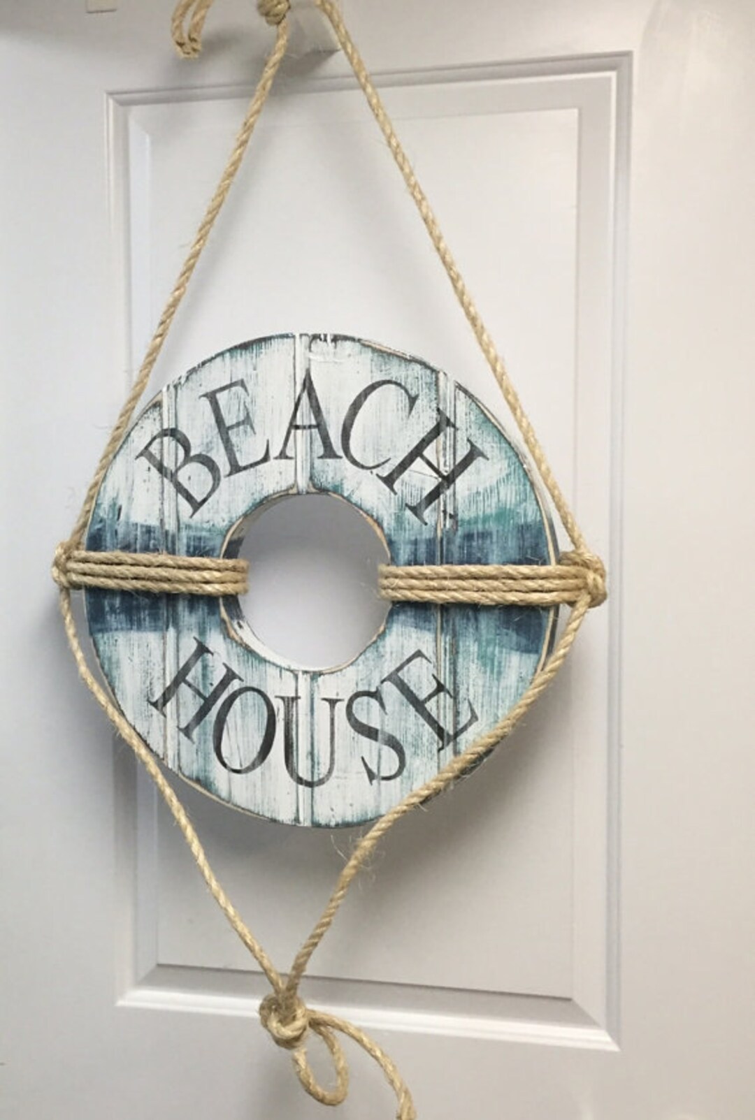 Wooden Life Preserver Ring: Nautical Beach House Decor by Castawayshall ...