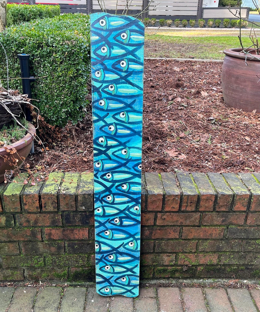 School of Fish Original Painting by Castawayshall, RUSH HOUR, Hand ...