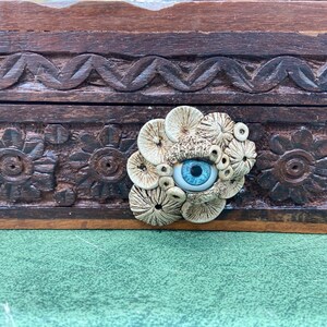 Carved Wooden Eye Box Carved Wood Jewelry Box With Eye Clay - Etsy