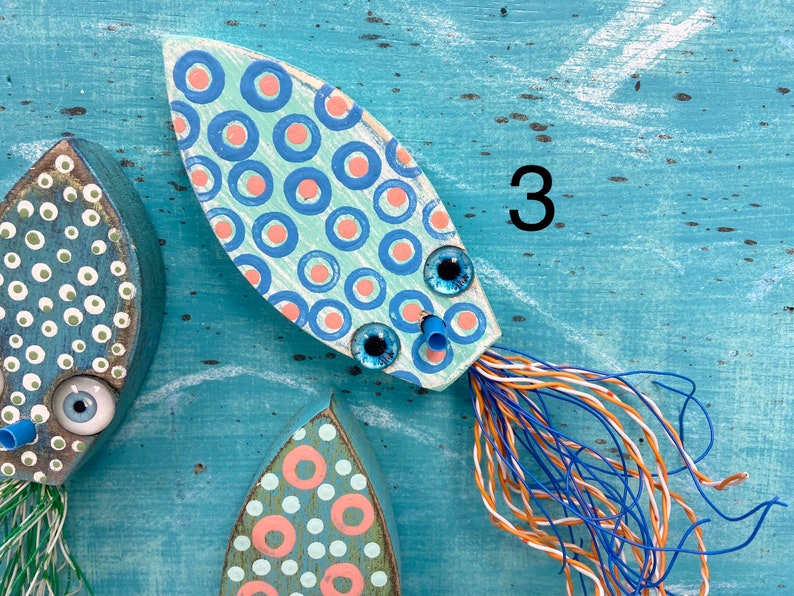 Wooden Squid Wall Decor ONE Squid Wall Art Sea Squid Wooden - Etsy