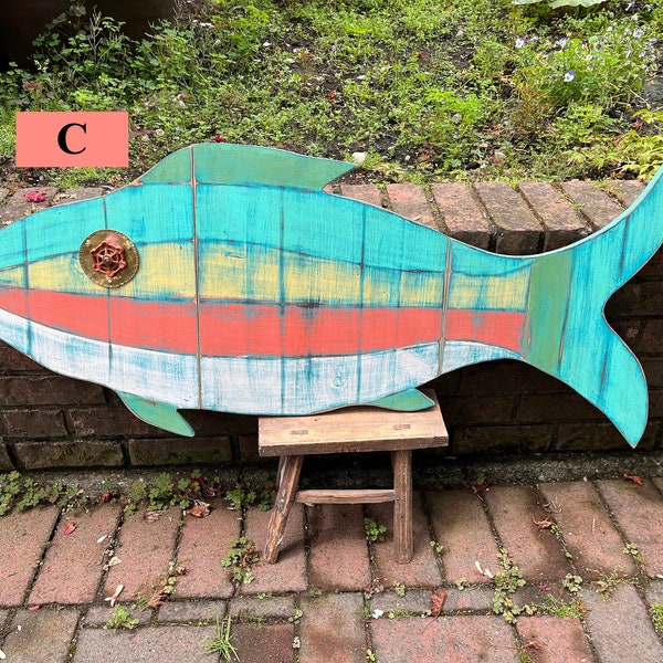 Wooden Fish Wall Art - Etsy
