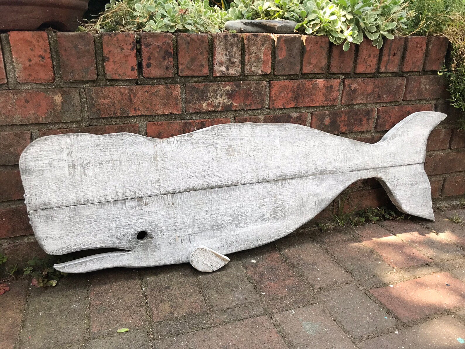 Whale Sign in White Grey Painted Wood Whale Weathered Wood | Etsy