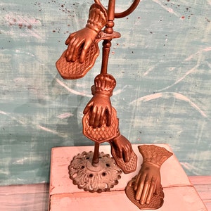 Victorian Brass Hand Clip Stand and One Desk Note Holder, Letter or ...