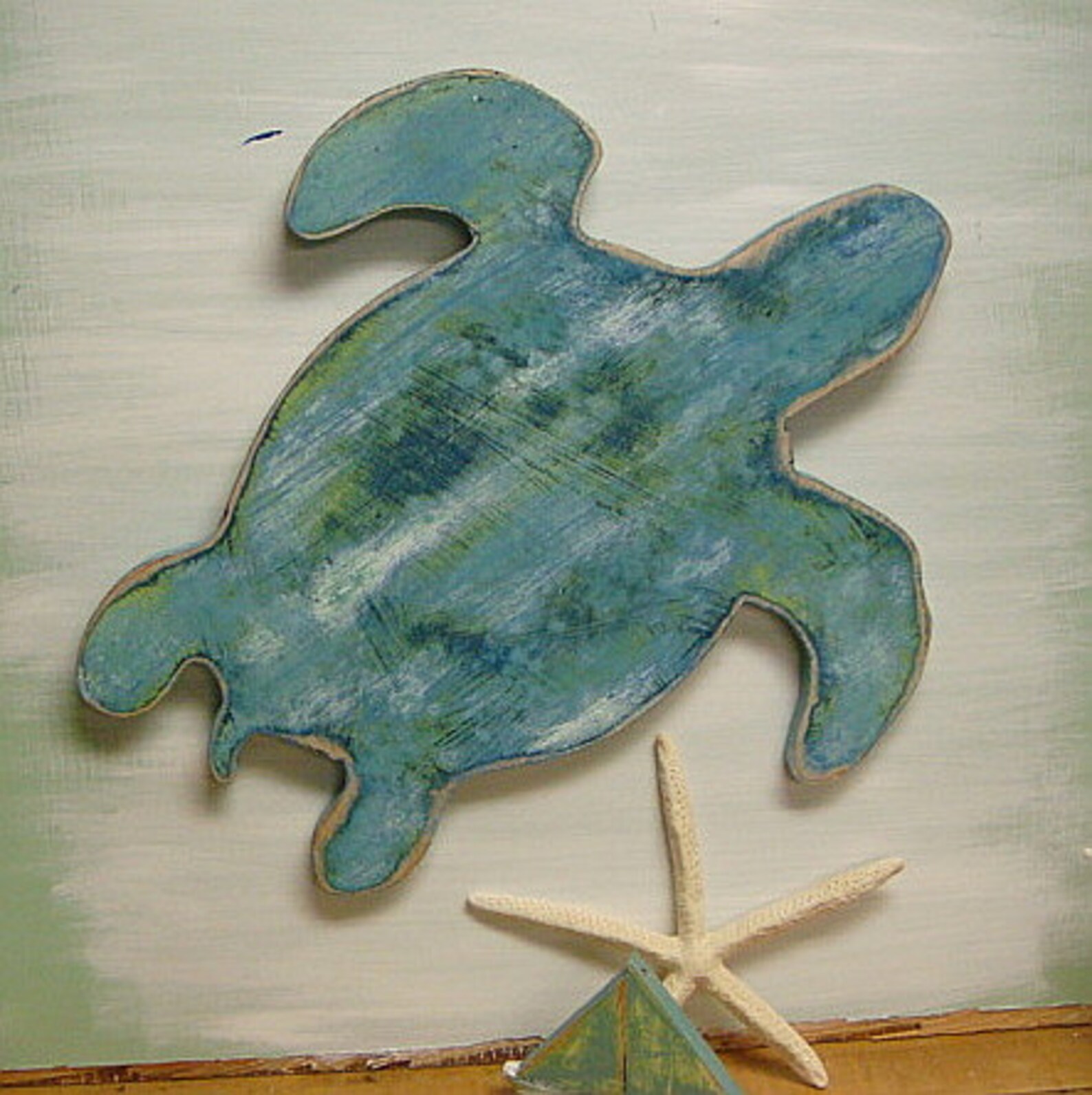 Turtle Wood Sign Wall Art Honu Beach House Cottage Nautical | Etsy