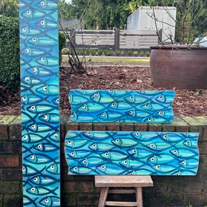 School of Fish Original Painting by Castawayshall, RUSH HOUR, Hand ...