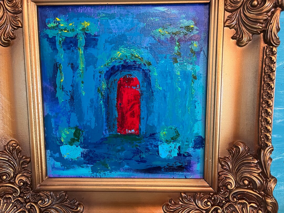 RESERVED for N. Fotowat, Original Abstract Painting of a Secret Red ...