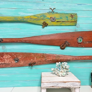 Wooden Whale Folk Art Made From a Vintage Oar, Choose One Red ...