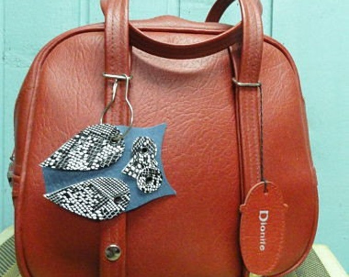 Vintage Red Luggage Tote Bag by Dionite With Upcycled Owl Tag - Etsy