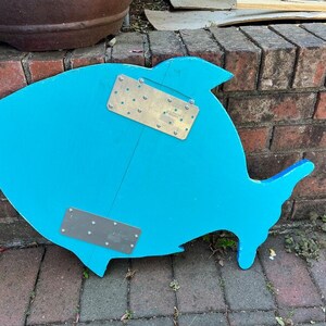 Round Fish Wall Decor Turquoise Green Fish Wall Art ONE - Etsy UK