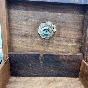 Carved Wooden Eye Box Carved Wood Jewelry Box With Eye Clay - Etsy