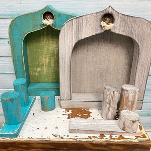 Wooden Curiosity Shrine Niche Shelf, Moroccan Style Curio Shelf for ...