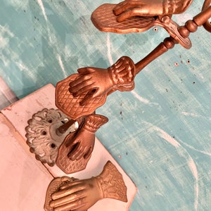 Victorian Brass Hand Clip Stand and One Desk Note Holder, Letter or ...