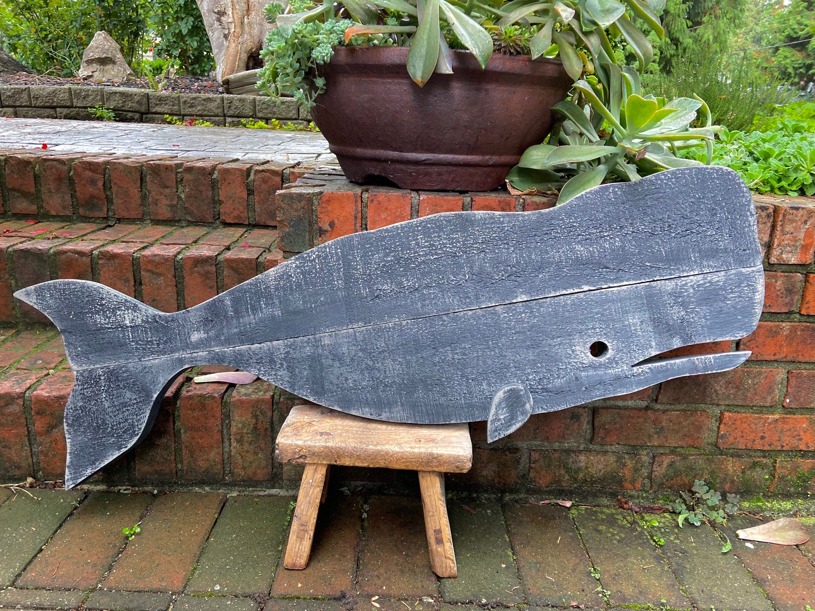 Whale Sign in Black Painted Wood Whale Weathered Wood Whale - Etsy