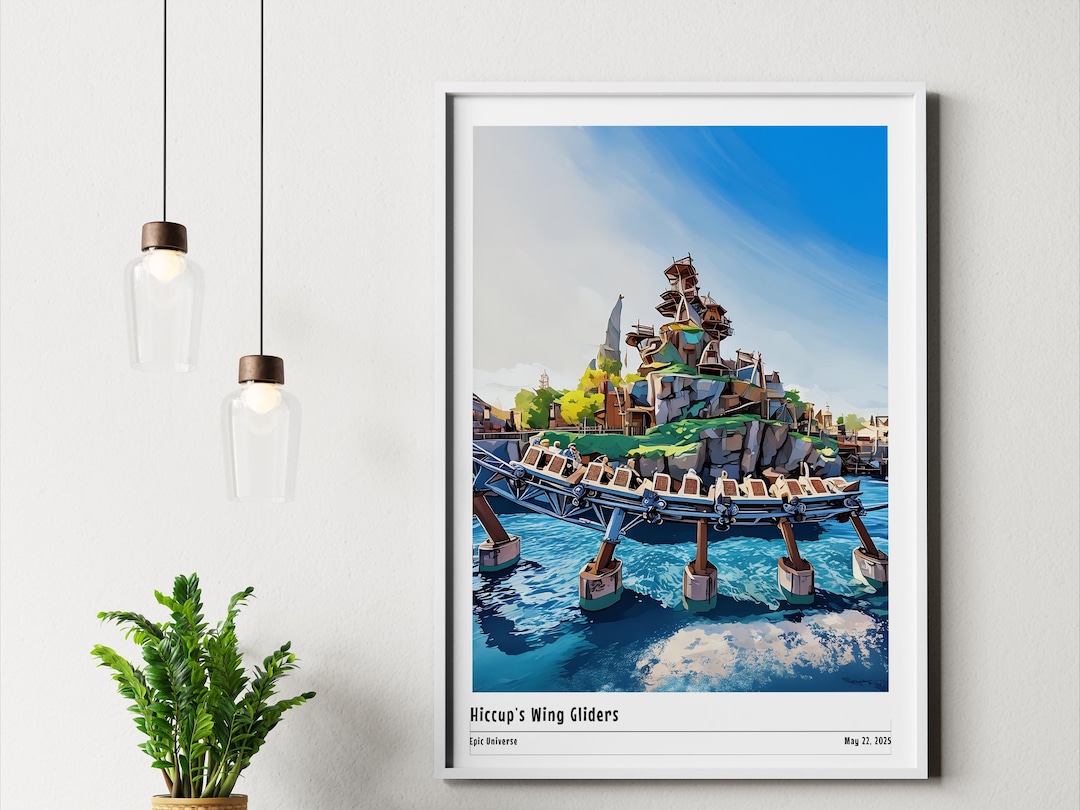 Hiccup's Wing Gliders Ride Poster Info Print - Theme Park Art (unframed ...