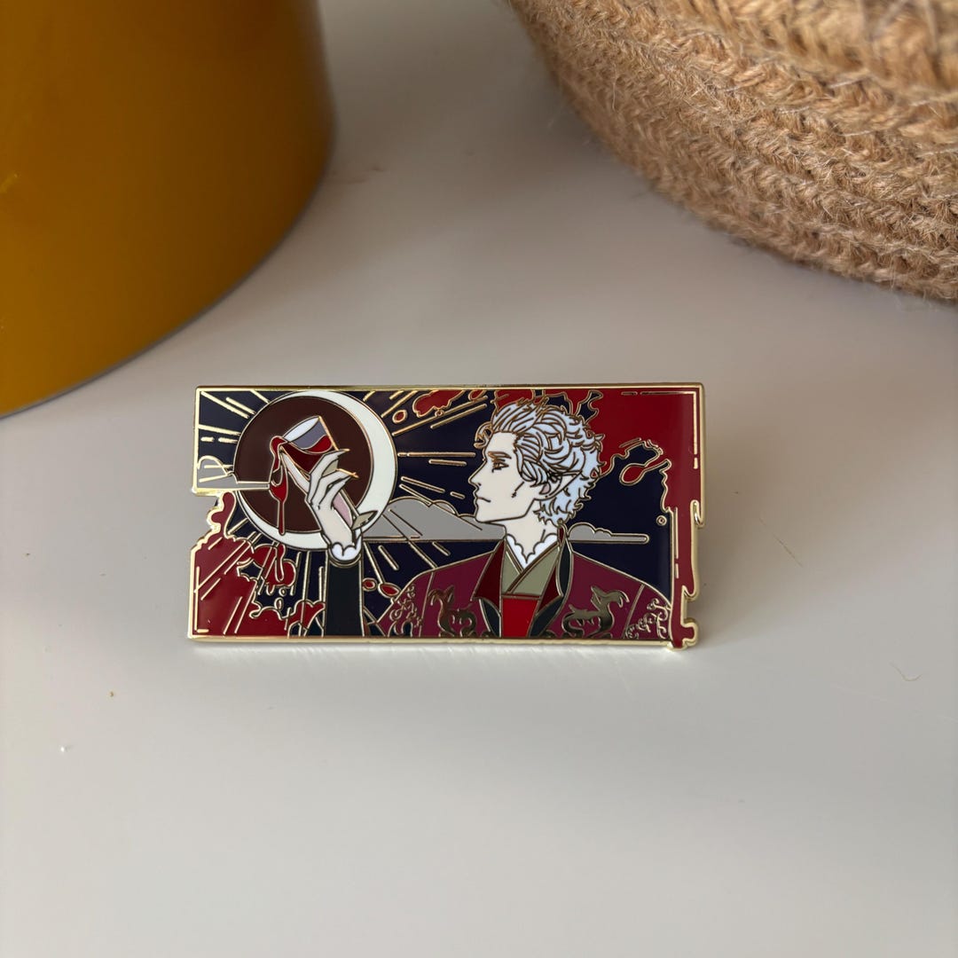 Astarion Enamel Pin: Gothic Fantasy Gold Plated Lapel Pin - Etsy