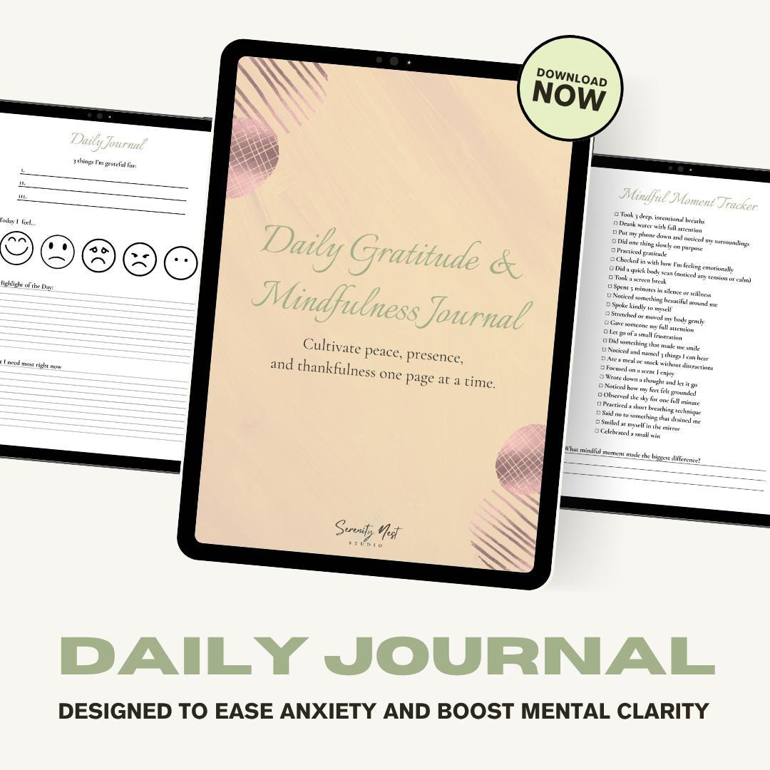 Daily Mindful Moment Tracker – Printable Self-care Checklist - Etsy