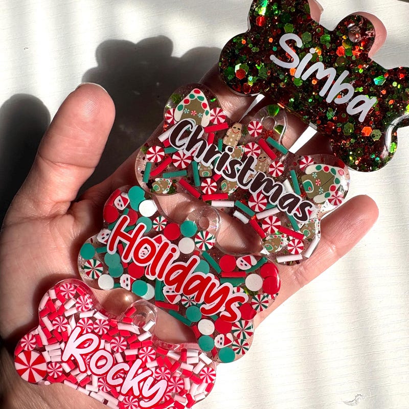 Custom Resin Dog Id Tag - Etsy