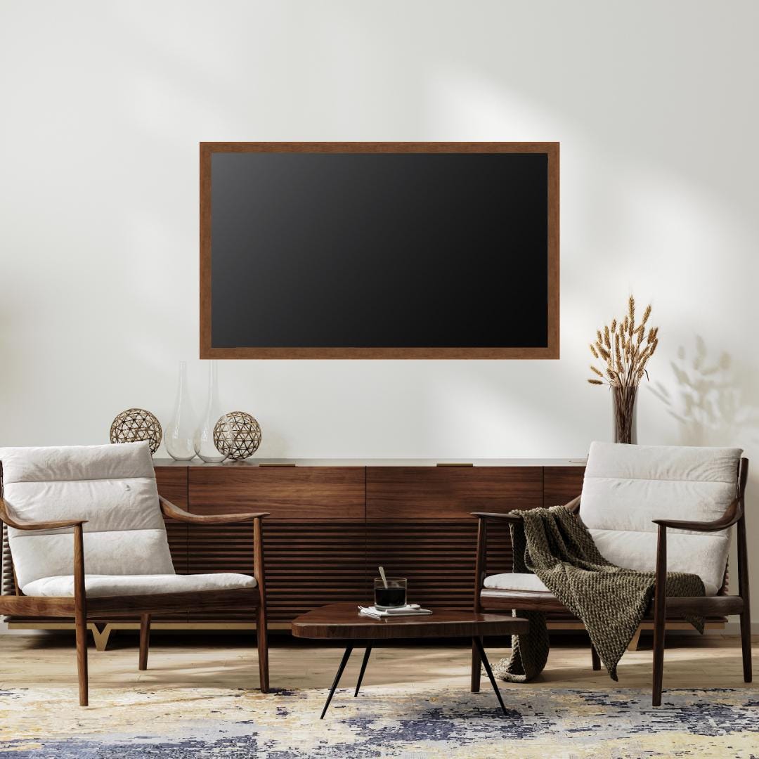 Botanica Chocolate TV Frame | Dark Brown Wood Look Custom, Australia - Etsy