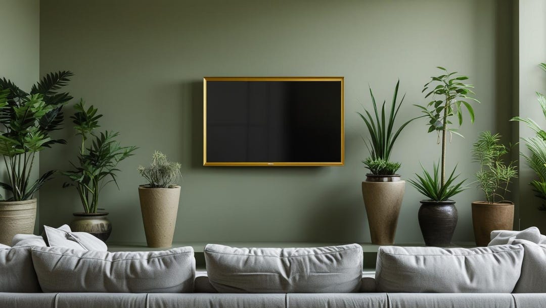 Custom TV Frame | Handmade Bespoke Wall Mounted TV Cover, Australia - Etsy