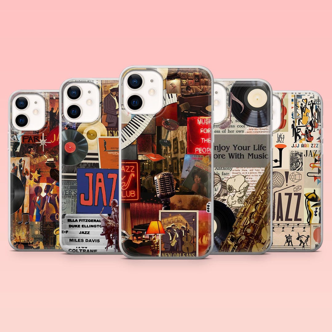 Jazz Phone Case Jazz Club Saxophone Music Cover for iPhone 16 Pro, 15 ...